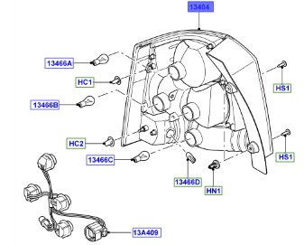 LAND ROVER GENUINE LAMP -REAR- Freelander (L359)- LR022053 - SE Auto ...