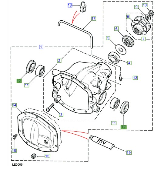 LAND ROVER GENUINE SEAL ASSEMBLY -DRIVING PINION OIL- Freelander (L314 ...