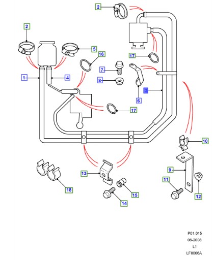 LAND ROVER GENUINE -POWER STEERING HOSES- Defender (L316) -2007 ...