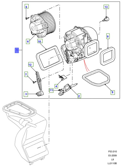 LAND ROVER GENUINE BLOWER CONDENSER- JGB500060 - SE Auto Imports
