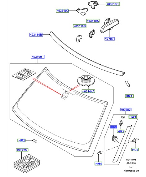 LAND ROVER GENUINE CLIP -RETAINING -Range Rover Sport (L320)- DYC500020 ...